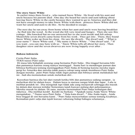 The story snow white | DOCX