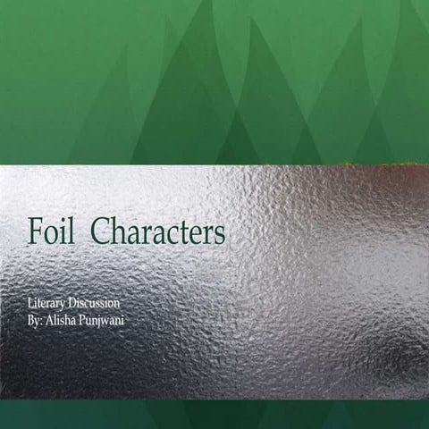 The stranger foil characters | PPTX | Fiction | Books and Literature