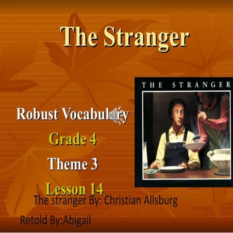 The stranger ppt abigail madrigal | PPT