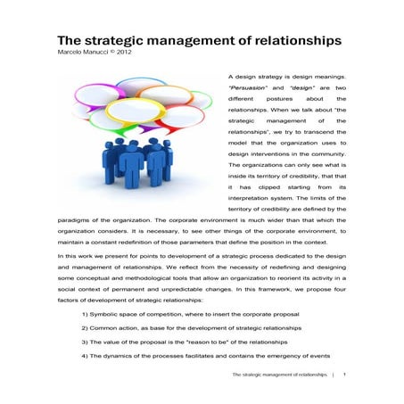 The strategic management of relationships | PDF