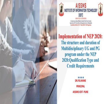 The structure and duration of Multidisciplinary UG and PG program under ...