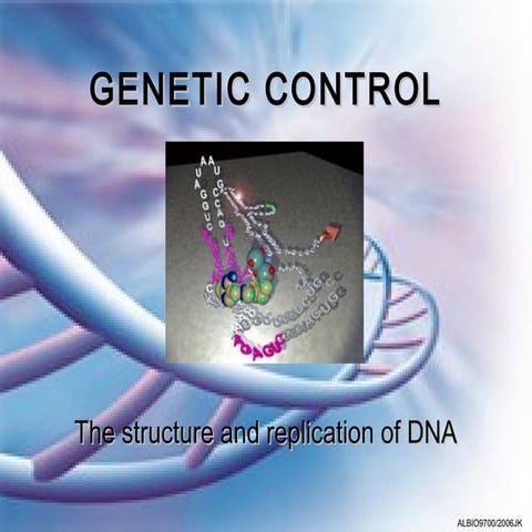 01 The Structure and Replication of DNA | PPT