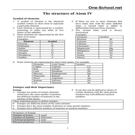 The structure of atom iv | PDF