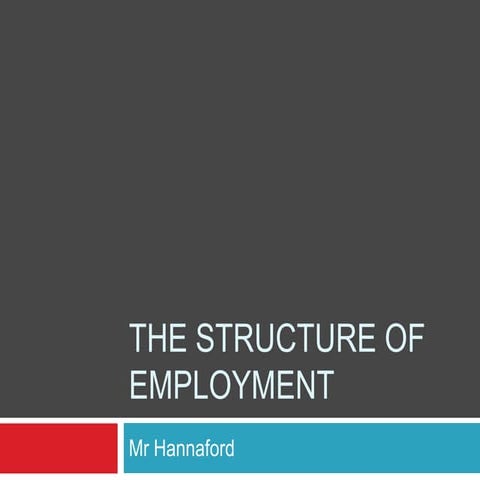 The structure of employment | PPTX