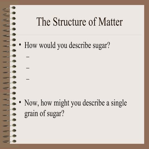 Structure of Matter, Atoms and Molecules | PPT