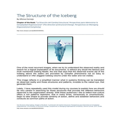 The structure of the iceberg alfonso cornejo | PDF