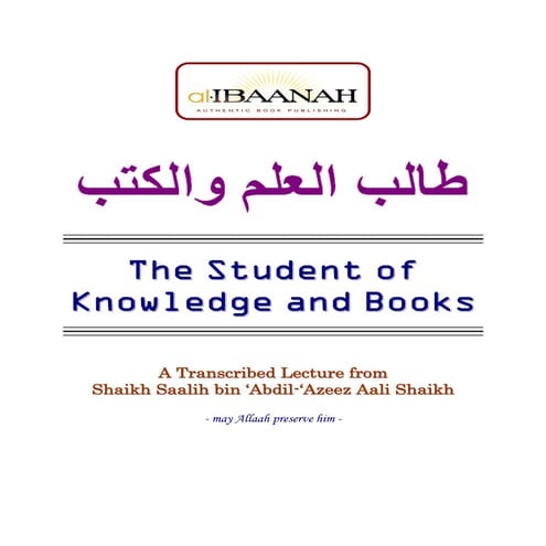 The Student Of Knowledge And Books | PDF