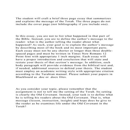 The student will craft a brief three page essay that summarizes an.docx