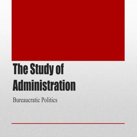 The study of administration | PPTX