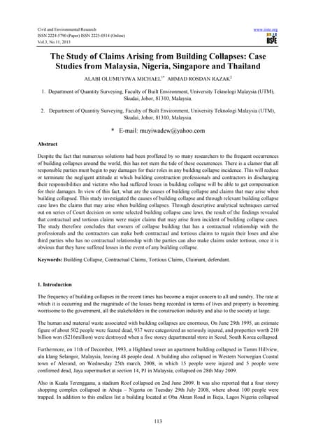 Building Failures and its Causes- Theory of structures | PPT