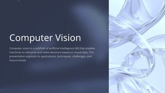 Computer vision ppt | PPTX