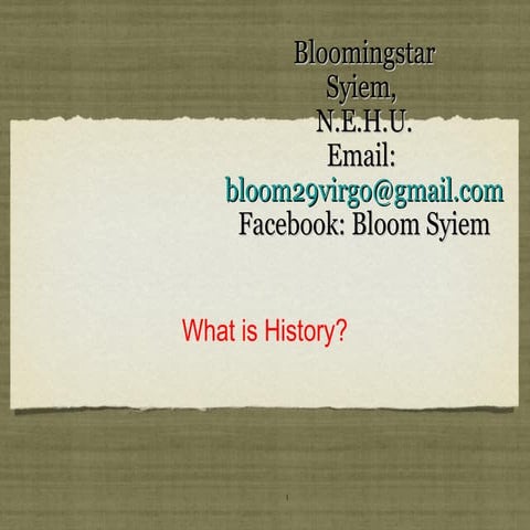 The study of History | PPT