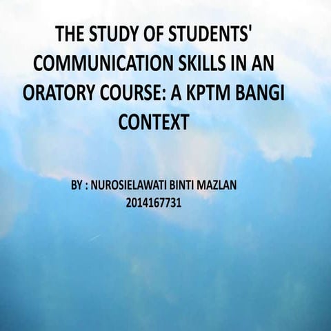 The Establishment of Communication Study | PPTX