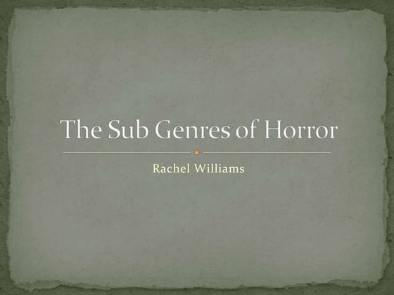 compare and contrast text | PPTX | Horror | Genres