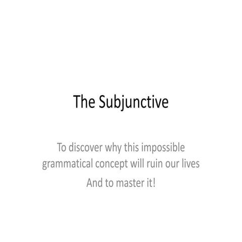 The subjunctive | PPTX