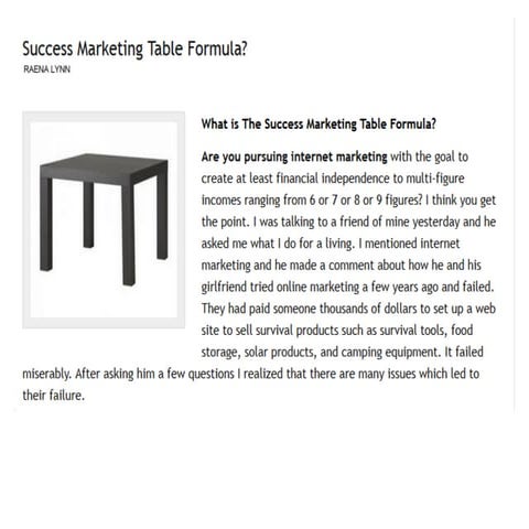 25 Tips For Marketing Table Success | PDF