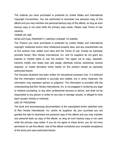 Q4 Success Quadrant by Stephen Covey | PPT