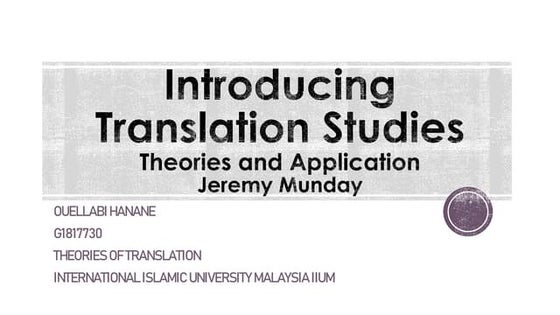 Translation and Interpretation | PPT