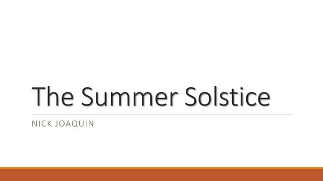 Summer solstice report. | PPTX