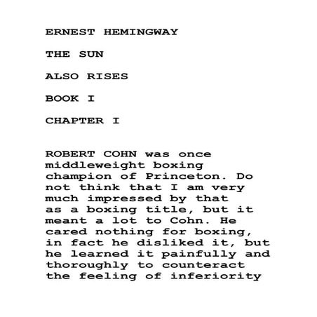 The sun also rises | DOC