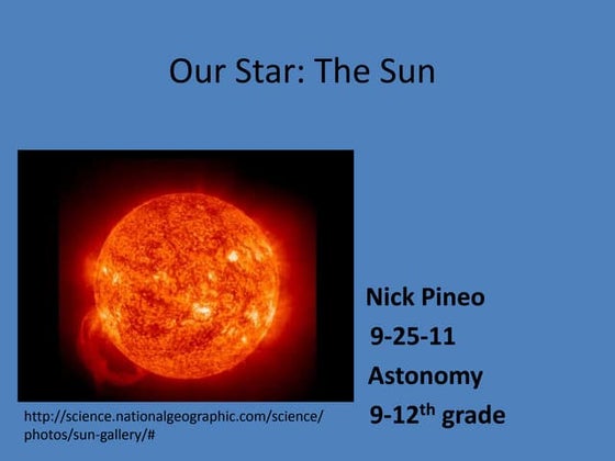 The Sun: Our Star | PPTX