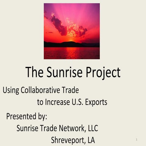 The Sunrise Project | PPT