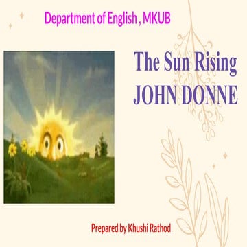 The Sun Rising | PDF