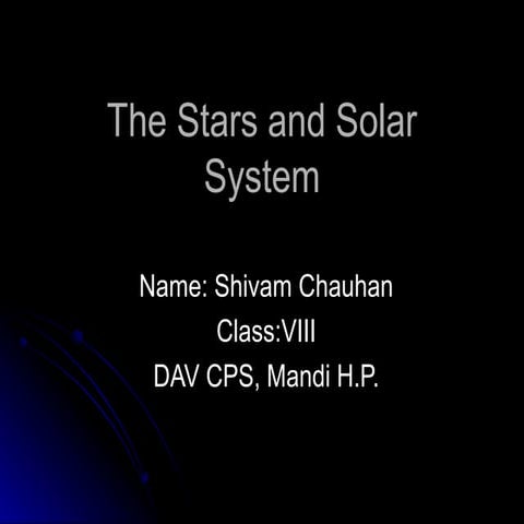 The sun, stars and solar system | PPT | Space and Astronomy | Science