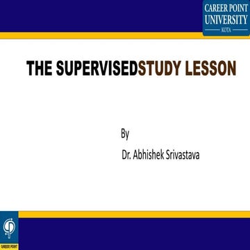 The supervised study lesson | PPT