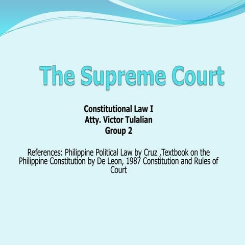 THE SUPREME COURT GROUP REPORT | PPT