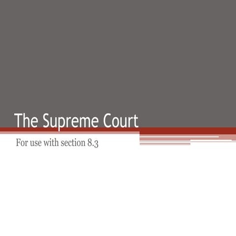 The Supreme Court | PPT