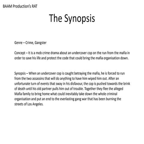 The synopsis | PPT