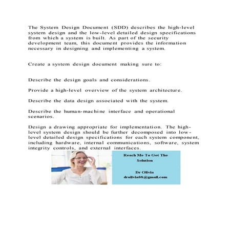 The System Design Document (SDD) describes the high-level system des | PDF