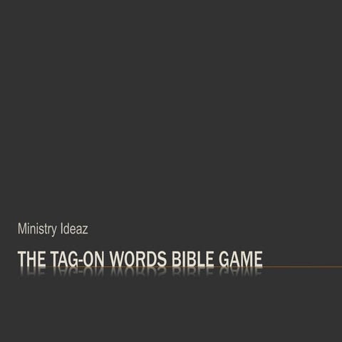 The Tag-On Words Bible Game | PPTX