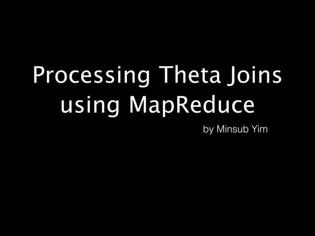 Theta Join M Bucket I Algorithm Explained Ppt 2568