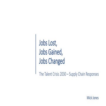 The Talent Crisis 2030 - Supply Chain Responses | PPTX