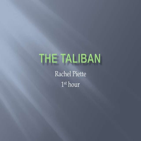 The Taliban | PPTX