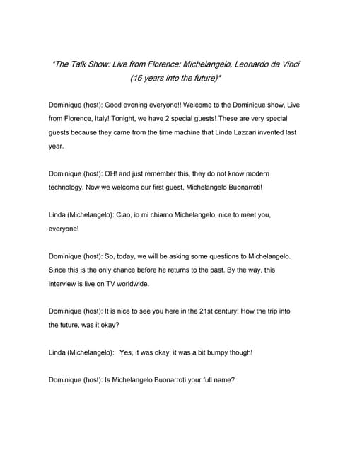 Example script for presenter | PDF | Resume Writing and Advice | Job Search