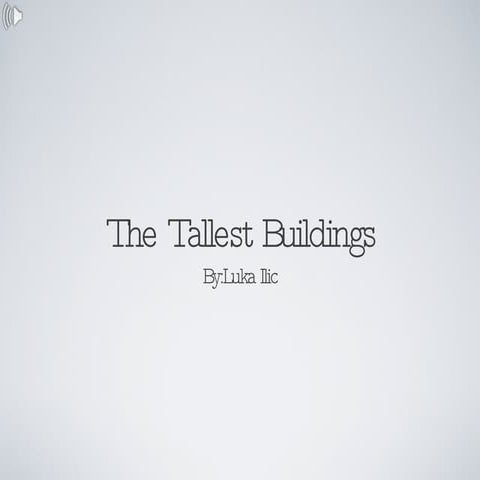The Tallest Buildings | PPT