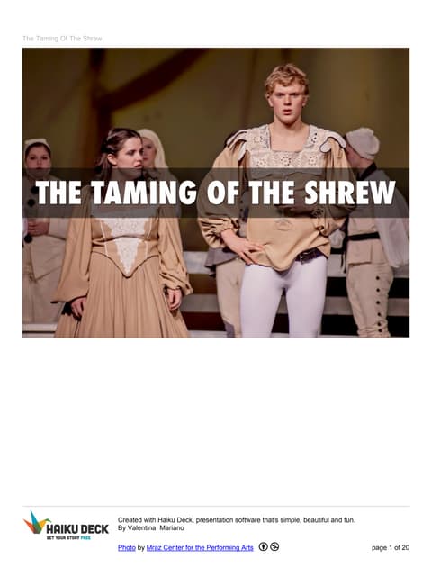 The taming of the shrew | PPTX | Theater | Fine Art