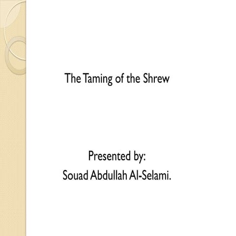The taming of the shrew act 5 by souad | PDF