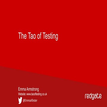 The tao of testing | PPTX