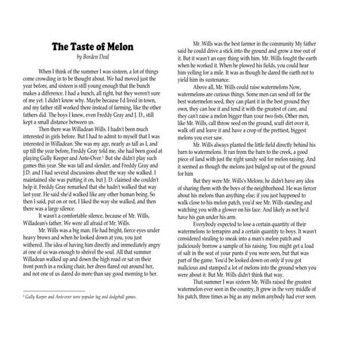 The Taste of Melon | PDF