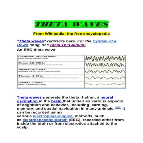 Theta waves: millionaire brain waves aricle | PDF