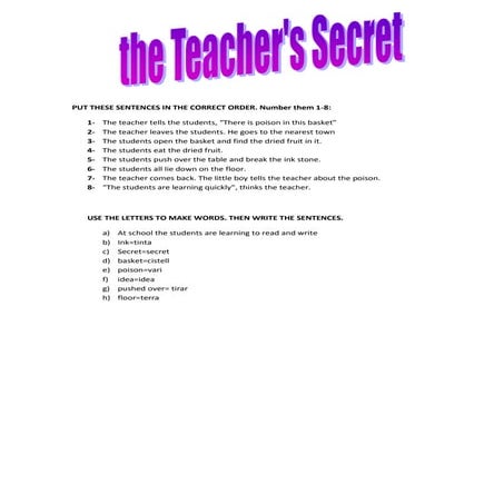 The teacher's secret | DOCX