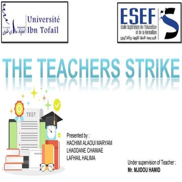 The topic about an issue is the teachers strike | PPTX