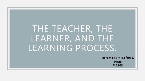 Teaching learning process | PPTX