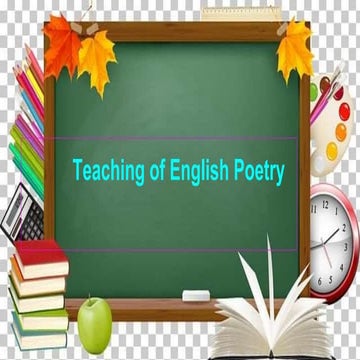 The teaching of English Poetry .pptx