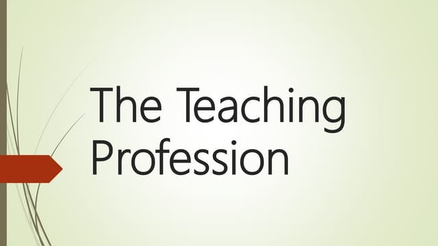 The teacher as a person in the society | DOC
