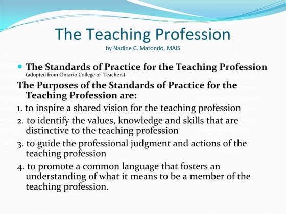 Teaching as a Vocation, Mission and Profession | PPTX | Professional ...